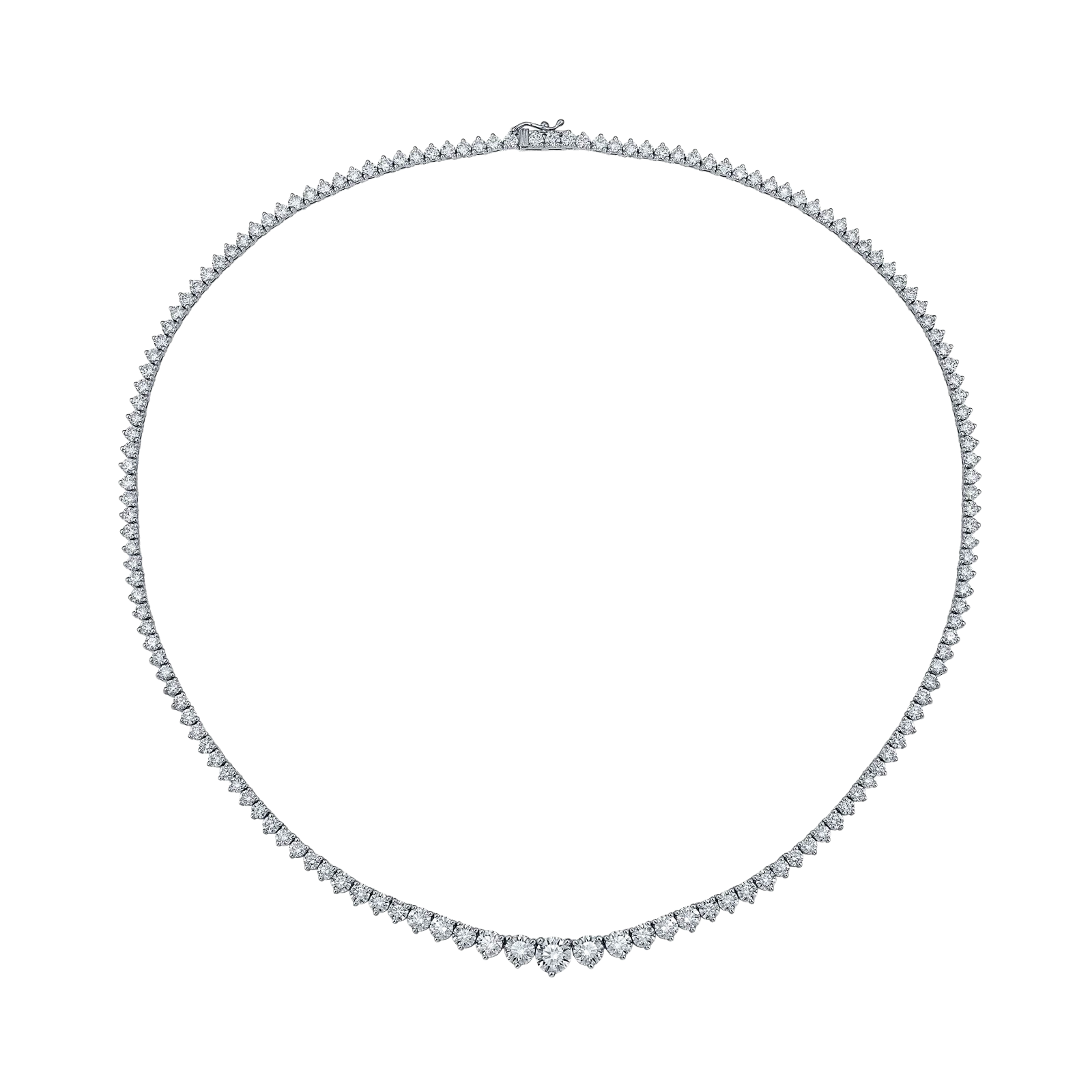 Lab Grown Diamond Graduated Line Necklace